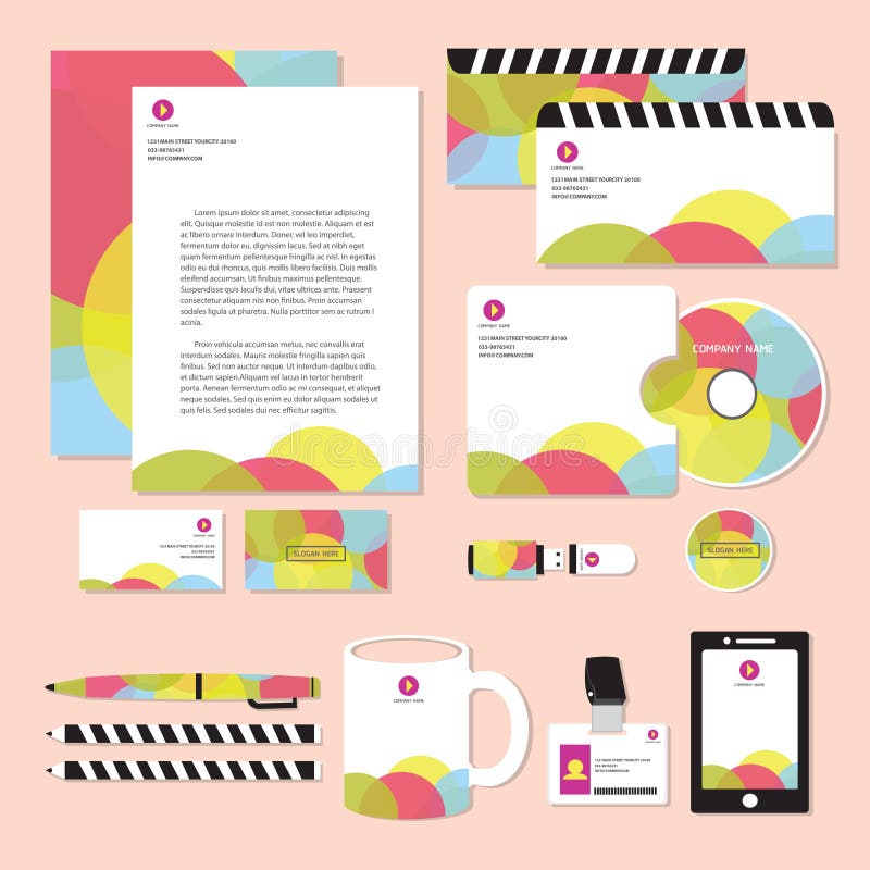 Corporate Identity Designs. Vector Illustration Decorative Background ...