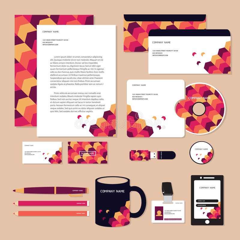 Corporate Identity Designs. Vector Illustration Decorative Background ...