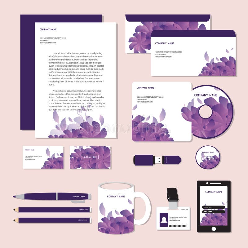 Corporate Identity Designs. Vector Illustration Decorative Background ...