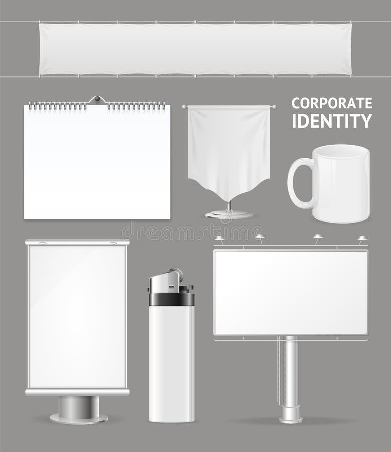 Corporate Identity Empty Blank White Set. Vector Stock Vector ...