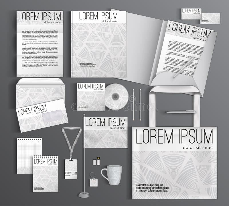 Corporate Identity. Set with a Pattern Stock Vector - Illustration of ...
