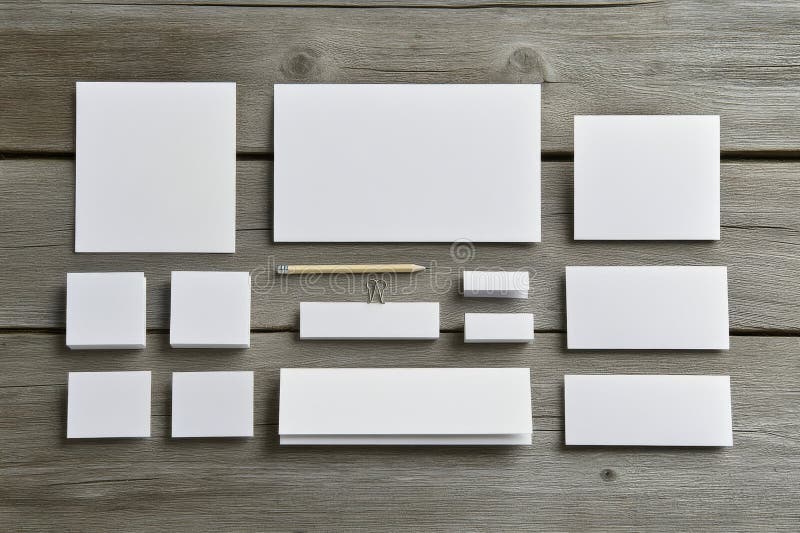 Corporate Identity Template Featuring a Blank Stationery Set on a ...