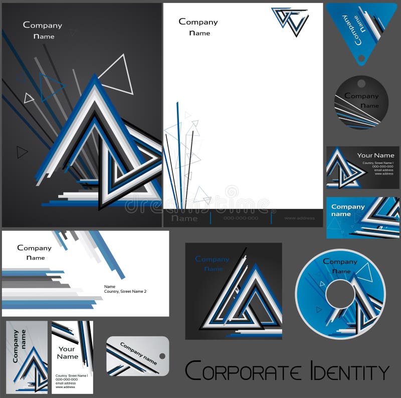 Corporate Identity Template No14. Stock Vector - Illustration of ...