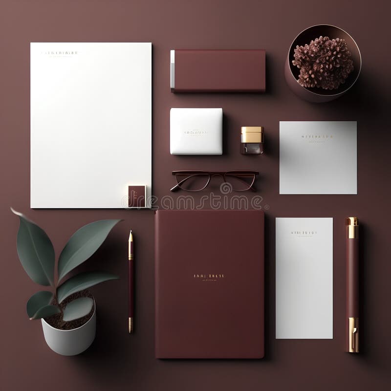 Corporate Identity Template. Stationery Set. 3d Rendering Stock ...