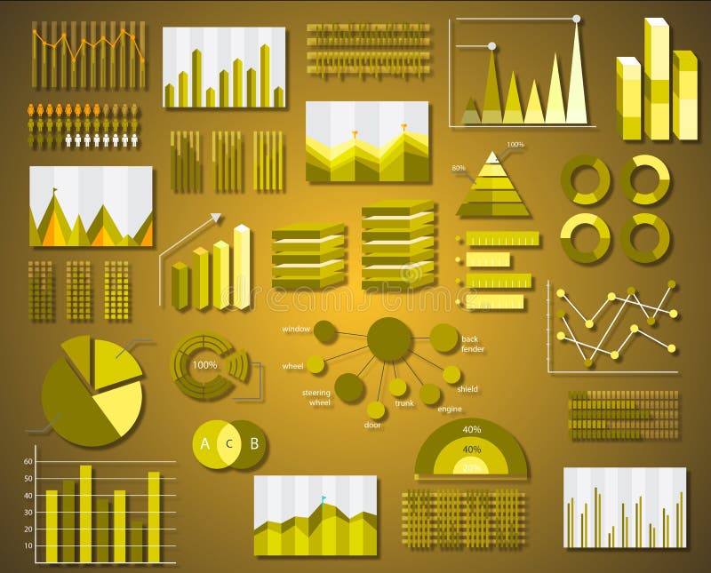 Corporate Info Graphics Vector Elements in Flat Business Stock ...
