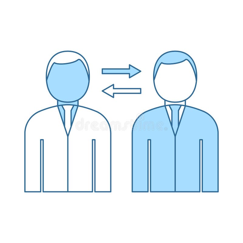 Corporate Interaction Icon stock vector. Illustration of manager ...