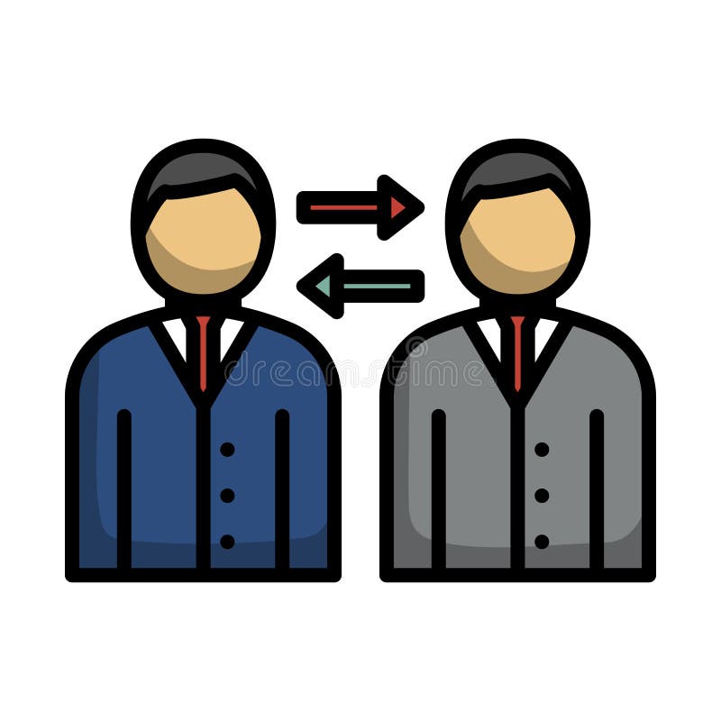 Corporate Interaction Icon stock vector. Illustration of management ...