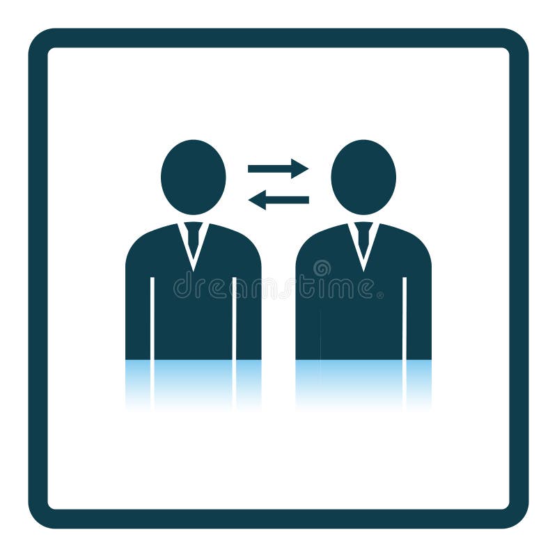 Corporate Interaction Icon stock vector. Illustration of communication ...