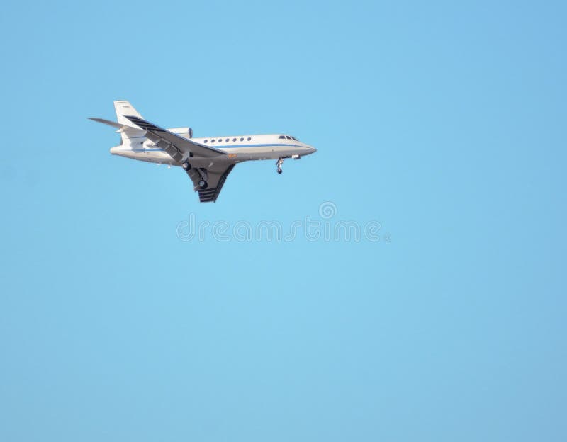 Corporate jet in flight stock image. Image of aircraft - 31243275