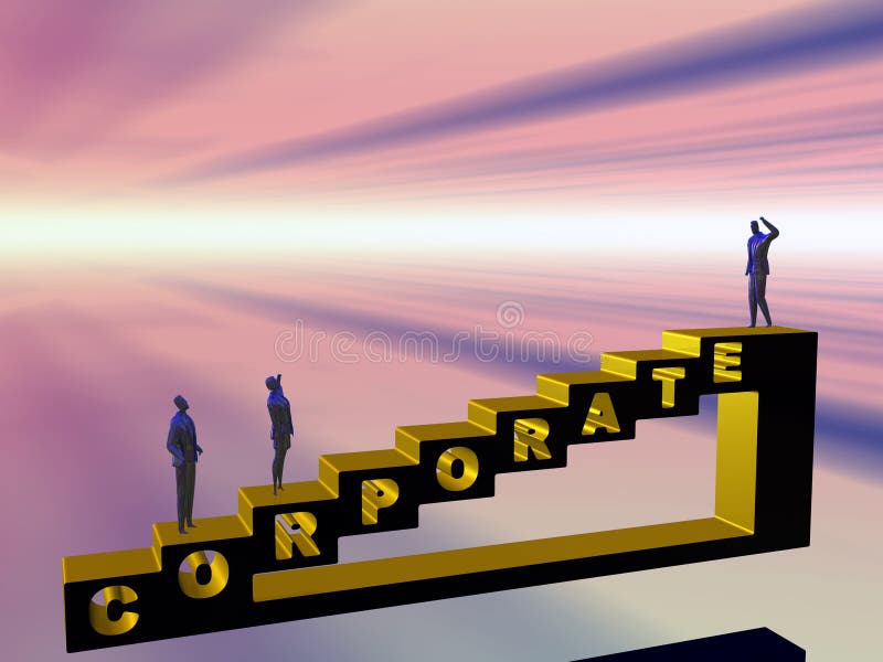 The corporate ladder. stock illustration. Illustration of pattern - 582702