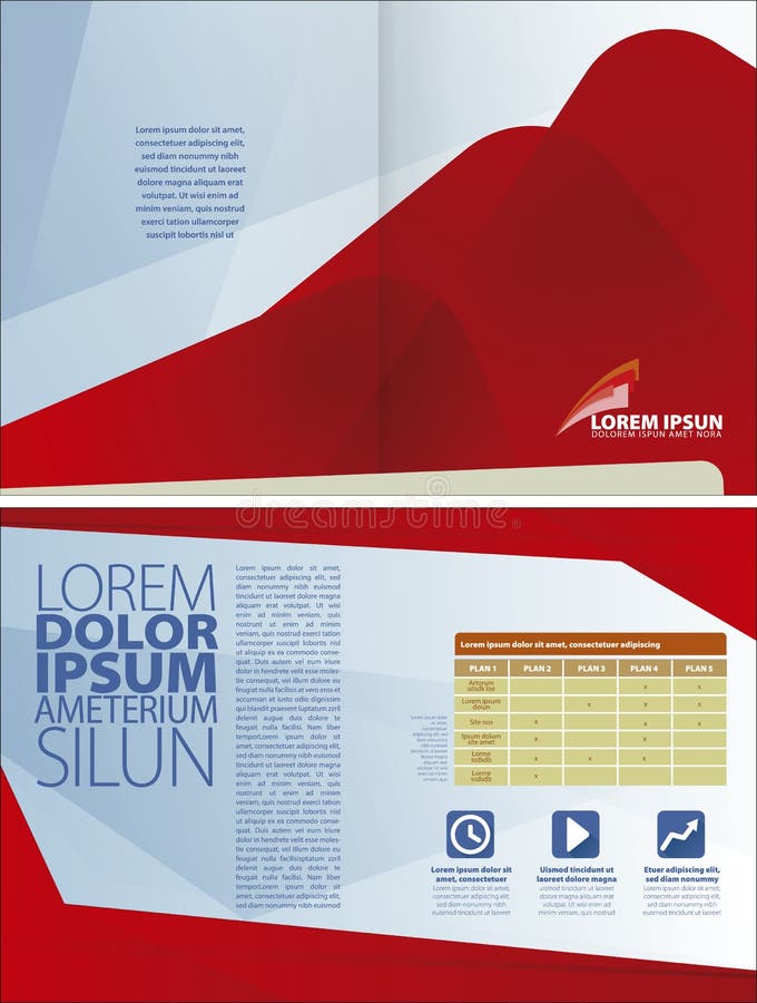 Corporate layout template stock vector. Illustration of brochure - 53446799