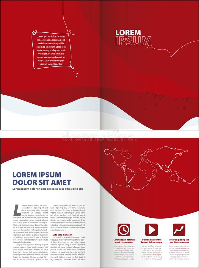 Corporate layout template stock vector. Illustration of brochure - 53446799