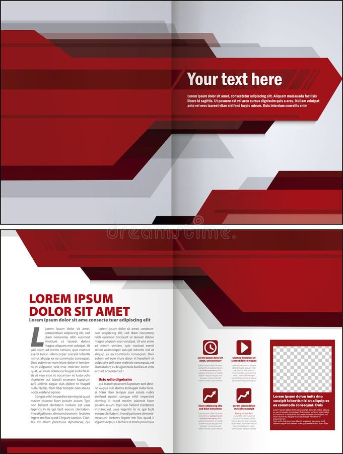 Corporate layout template stock vector. Illustration of icons - 53447035