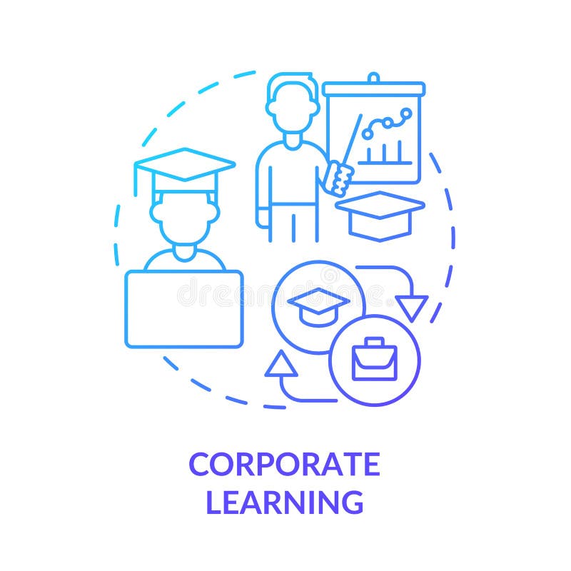Corporate Learning Blue Gradient Concept Icon Stock Vector ... Corporate Learning Blue Gradient Concept Icon Stock Vector ...