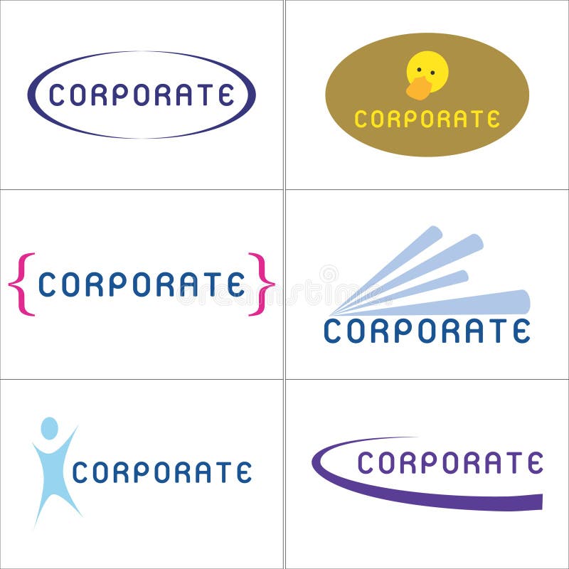 Corporate Logos stock vector. Illustration of element - 6809224