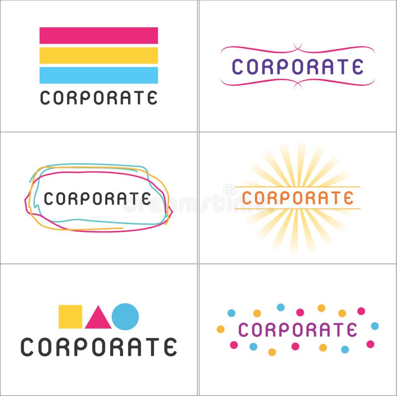 Corporate Logos stock vector. Illustration of element - 6809224
