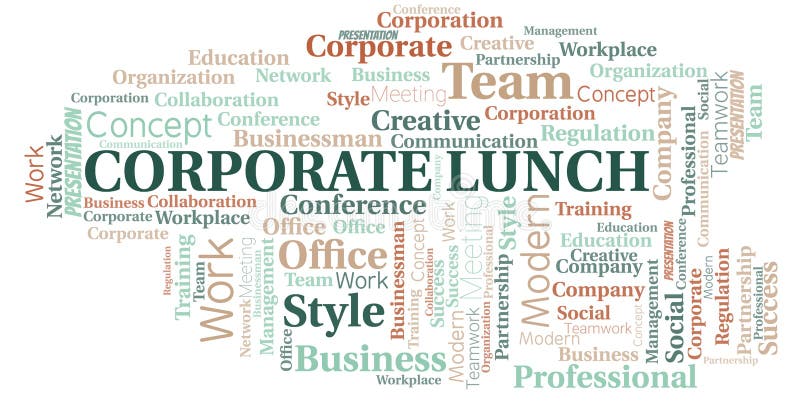 Corporate Lunch Vector Word Cloud, Made with Text only. Stock ...
