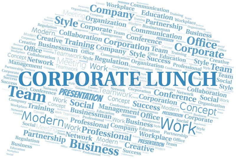 Corporate Lunch Vector Word Cloud, Made with Text only. Stock ...
