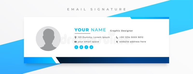 Corporate Mail Signature Card Template Design in Minimal Style Stock ...