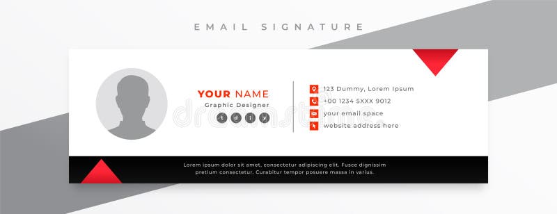 Corporate Mail Signature Card Template with Digital Profile Vector ...