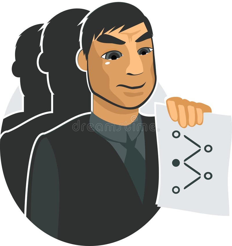 Corporate Man Holding a Plan in Vector Stock Vector - Illustration of ...