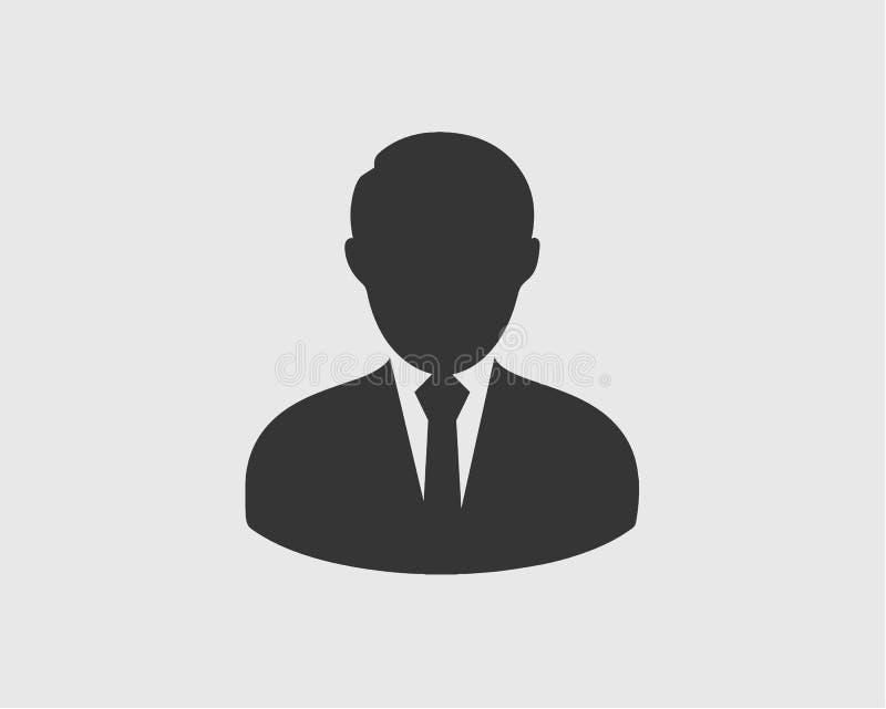 Corporate Man Icon on Gray Background Stock Vector - Illustration of ...
