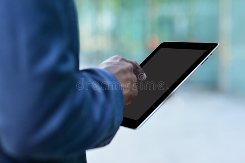 Corporate Man Working with a Digital Tablet Stock Photo - Image of ...