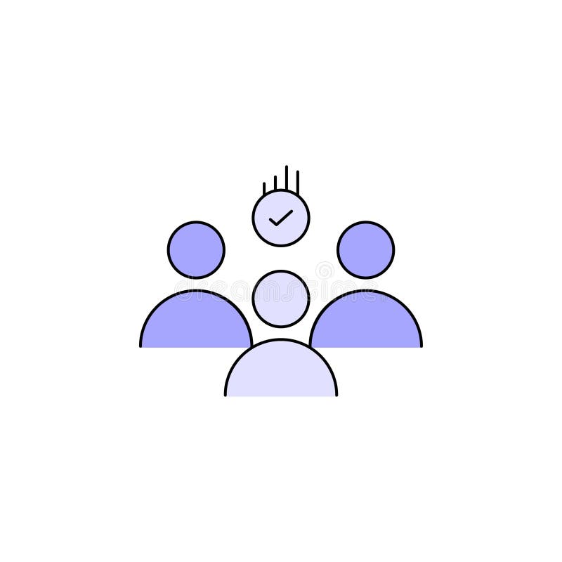 Corporate Management Team Meeting Icon Stock Vector - Illustration of ...