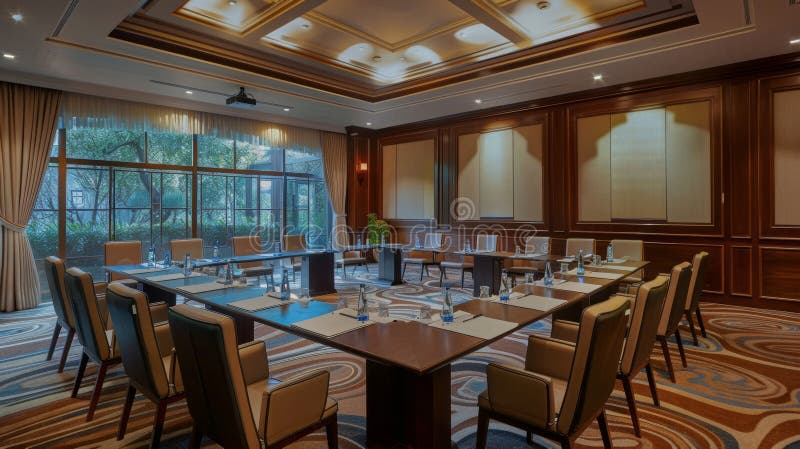 Corporate Meeting Room Setup for Strategic Business Discussions Stock ...