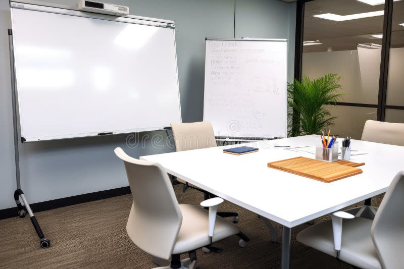 Corporate Meeting Room with Whiteboard and Marker for Brainstorming ...