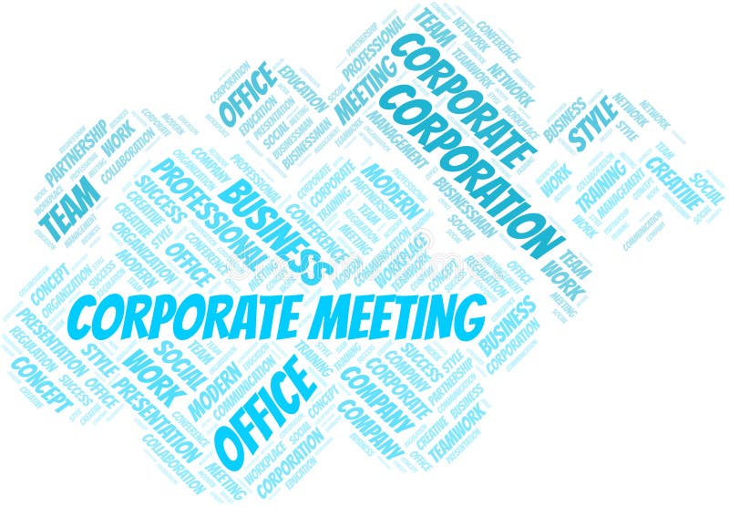 Corporate Meeting Vector Word Cloud, Made with Text only. Stock Vector ...