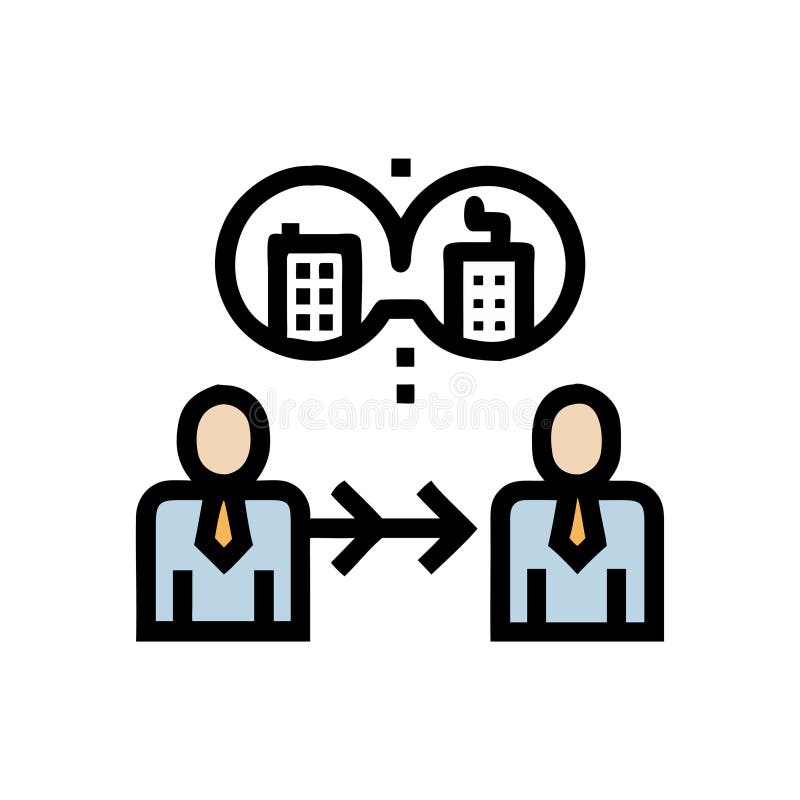 Corporate Mergers Icon stock vector. Illustration of concept - 352797759