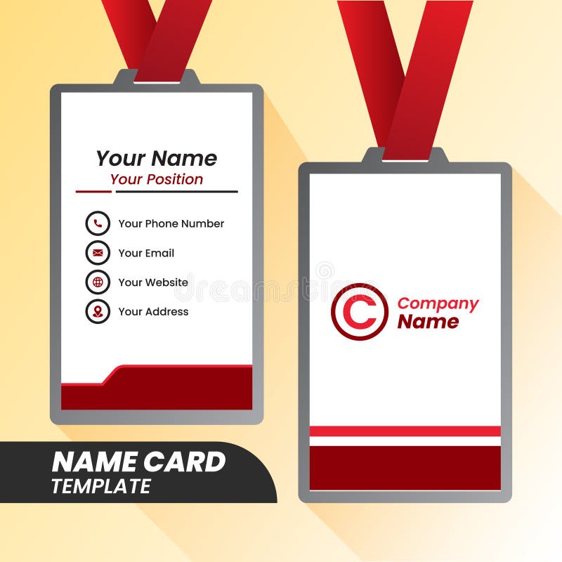 Corporate Name Cards Templates. Modern Name Cards Stock Vector ...