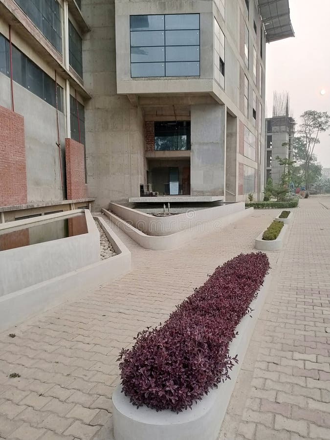 Corporate Office Bulding Front Side Seen Stock Image - Image of bulding ...