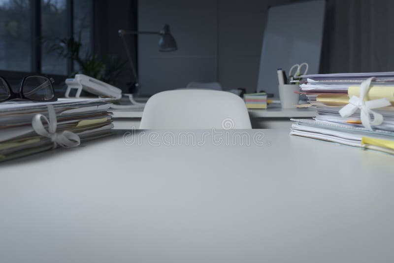 Corporate Business Office Desk Close Up Stock Photo - Image of ...