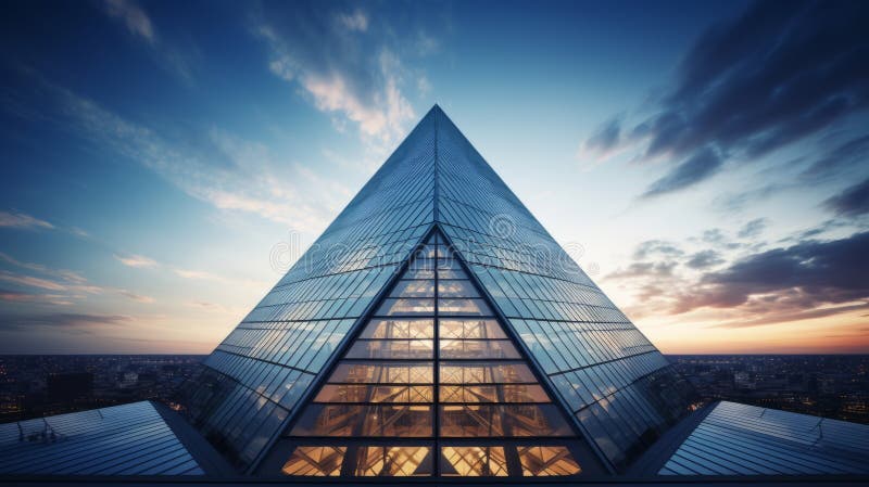 Corporate Office Tower with Iconic Design Stock Illustration ...