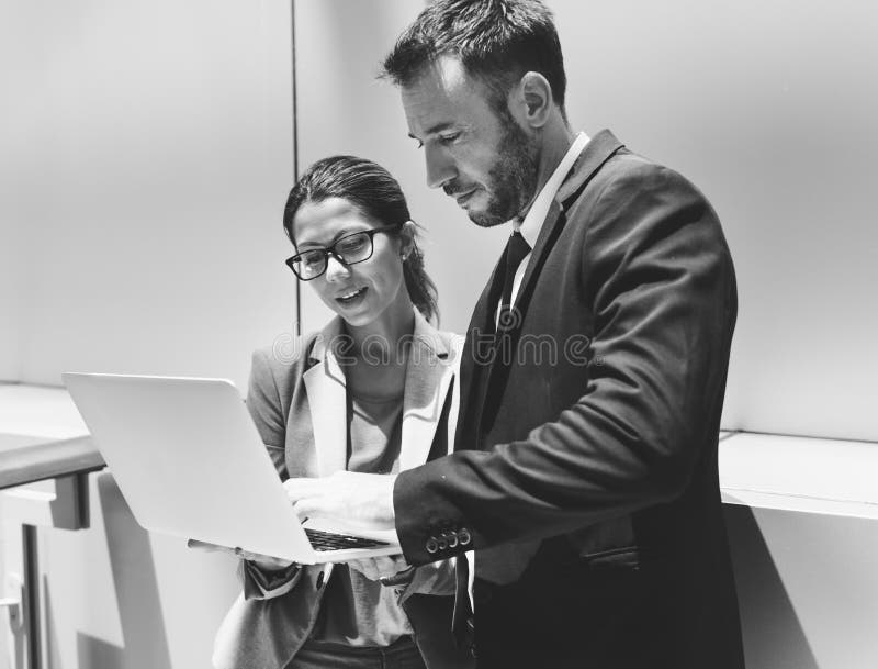 Corporate Office Worker Discussion Partnership Concept Stock Photo ...