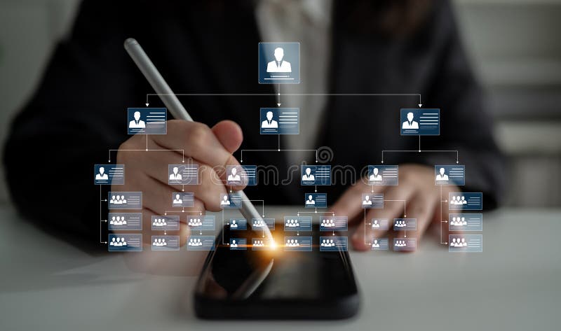 Corporate Org Chart and Team Structure Visualization Latch Stock Photo ...