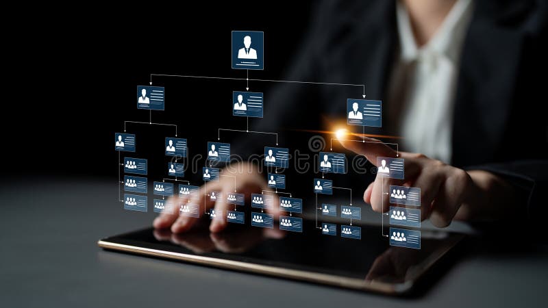 Corporate Org Chart and Team Structure Visualization Latch Stock Image ...