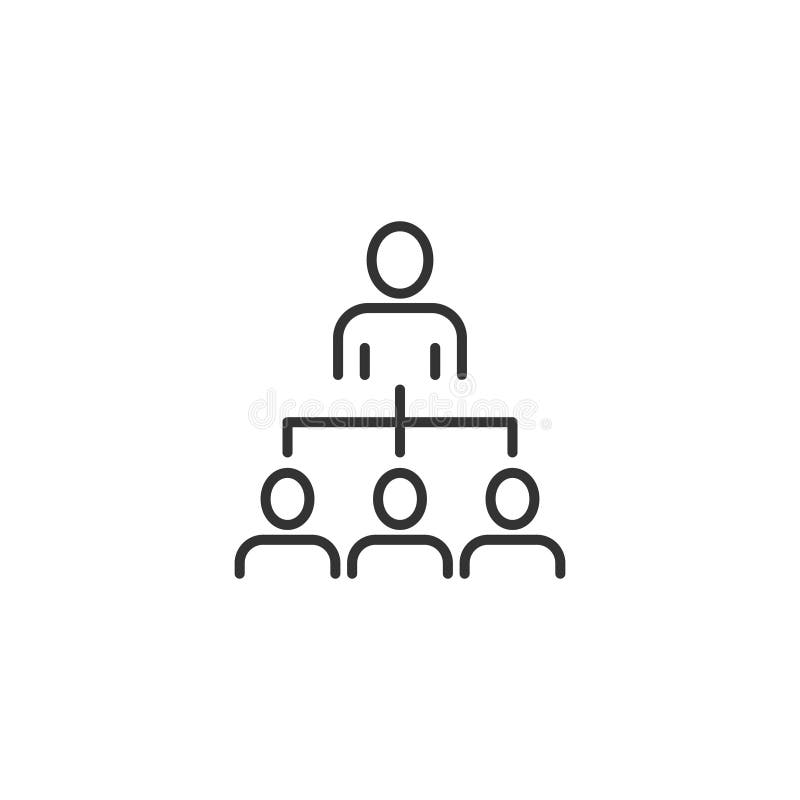 Corporate Organization Chart with Business People Vector Icon in Flat ...