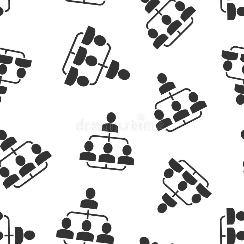 Corporate Organization Chart with Business People Vector Icon in Flat ...