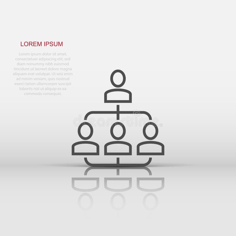 Corporate Organization Chart with Business People Vector Icon in Flat ...