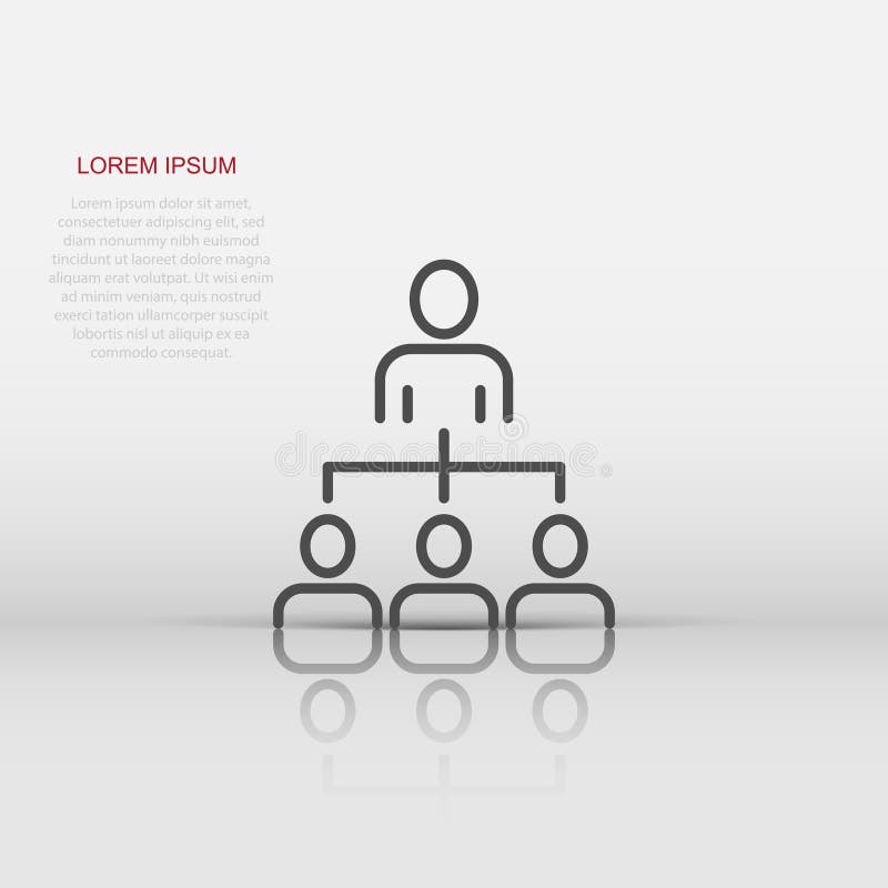 Corporate Organization Chart with Business People Vector Icon in Flat ...