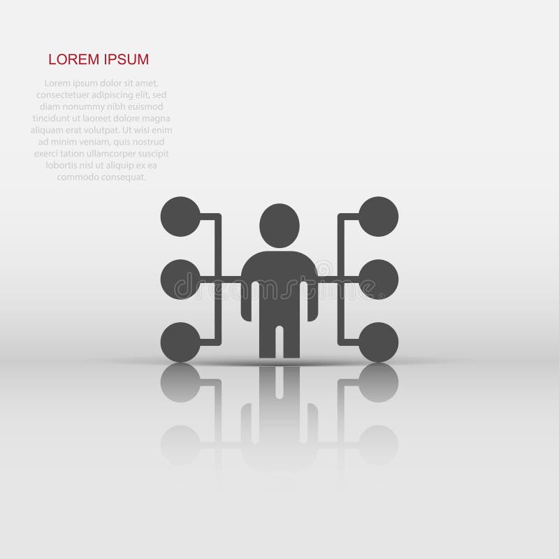 Corporate Organization Chart with Business People Vector Icon in Flat ...