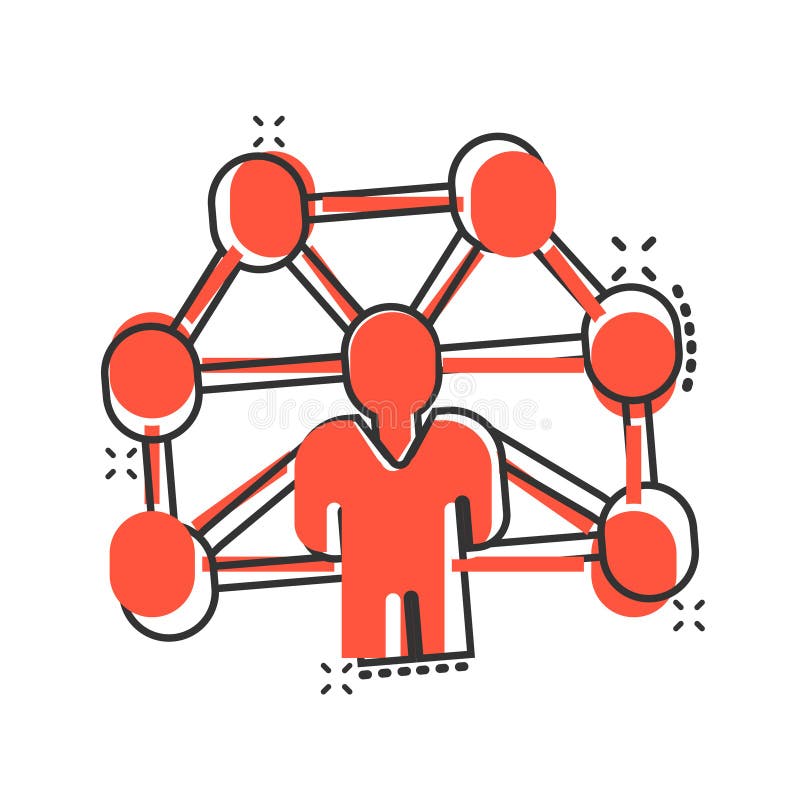 Corporate Organization Chart People Vector Icon in Comic Style. People ...