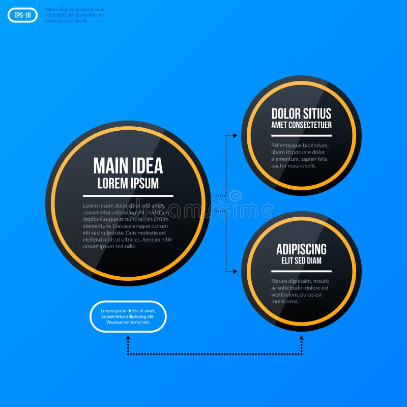 Corporate Organization Chart Template on Bright Blue Background Stock ...