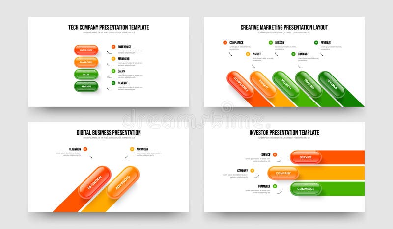 Corporate Overview 4 5 2 3 Element Infographic Slide Design Bundle ...