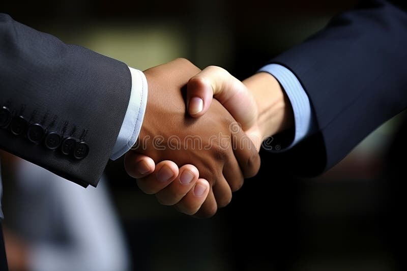 Corporate Partners in Suits Shaking Hands, Significant Agreement with ...