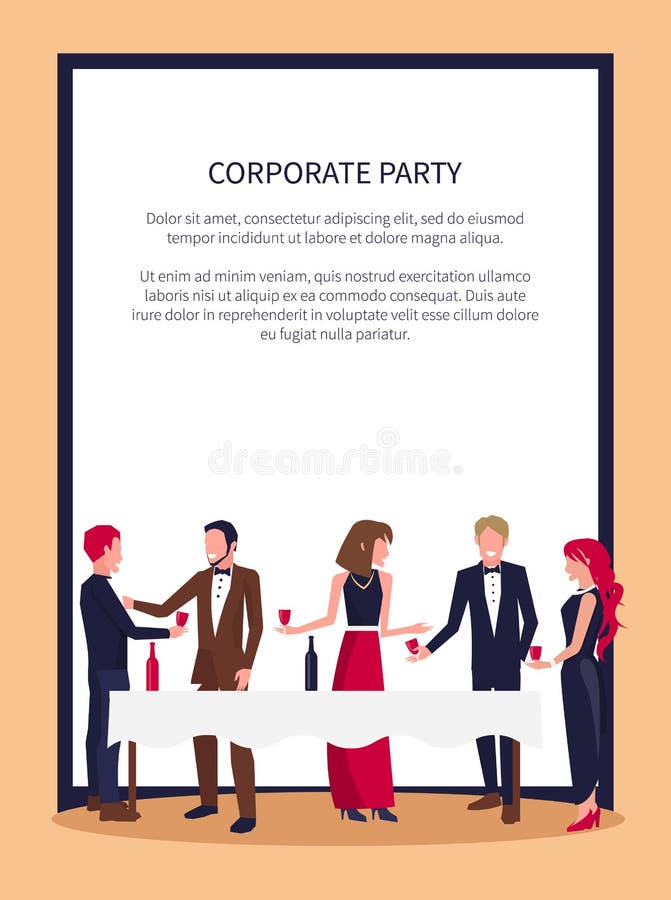 People Drinking and Talking Vector Illustration Stock Vector ...