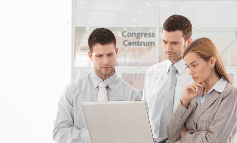 Corporate People Looking at Laptop Screen Stock Photo - Image of formal ...